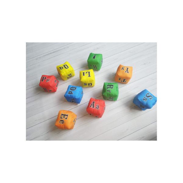 Z057 Polyester alphabet dice set of 5-Shine Sport