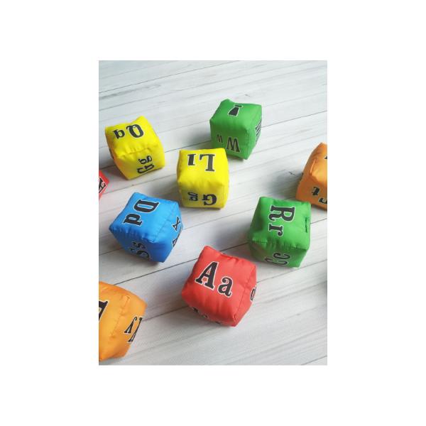 Z057 Polyester alphabet dice set of 5-Shine Sport
